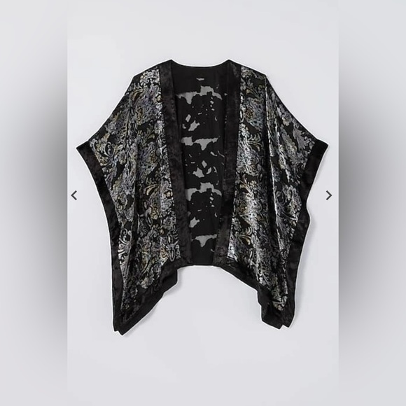 J. Jill | Tops | Jjill Burnout Velvet Ruana | Poshmark